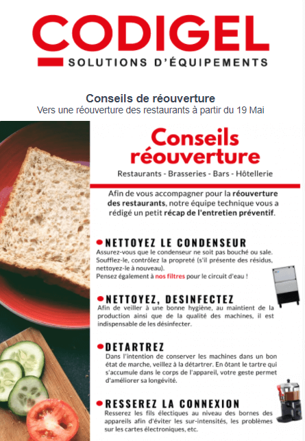 CODIGEL - Conseils de réouverture - EuroChef